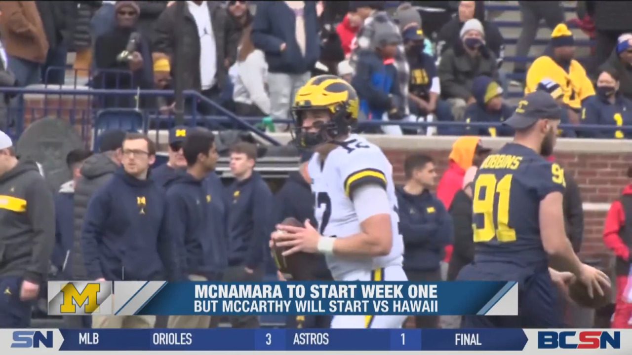 McNamara, McCarthy to Split Starts in Michigan Openers | BCSN