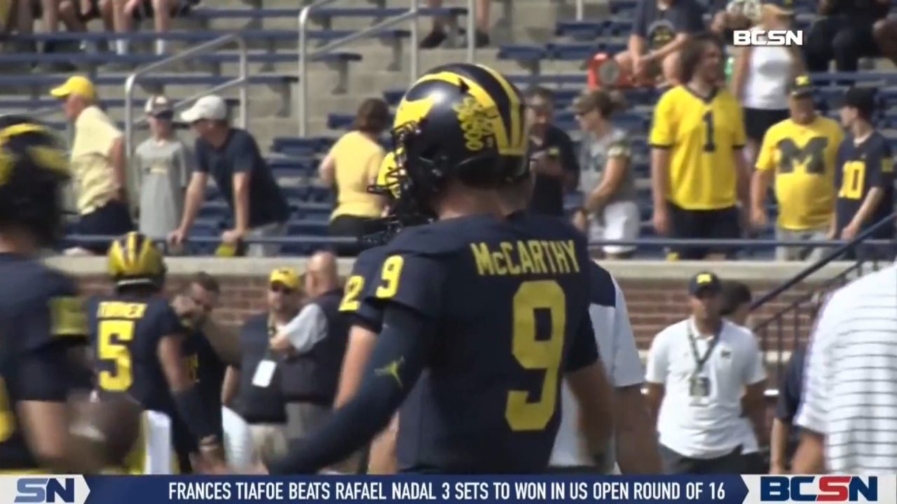 Split Responsibilities: McCarthy Gets the Start this Week for Michigan ...