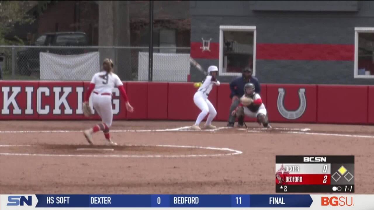 Bedford Softball Rolls to Shutout against Dexter | BCSN