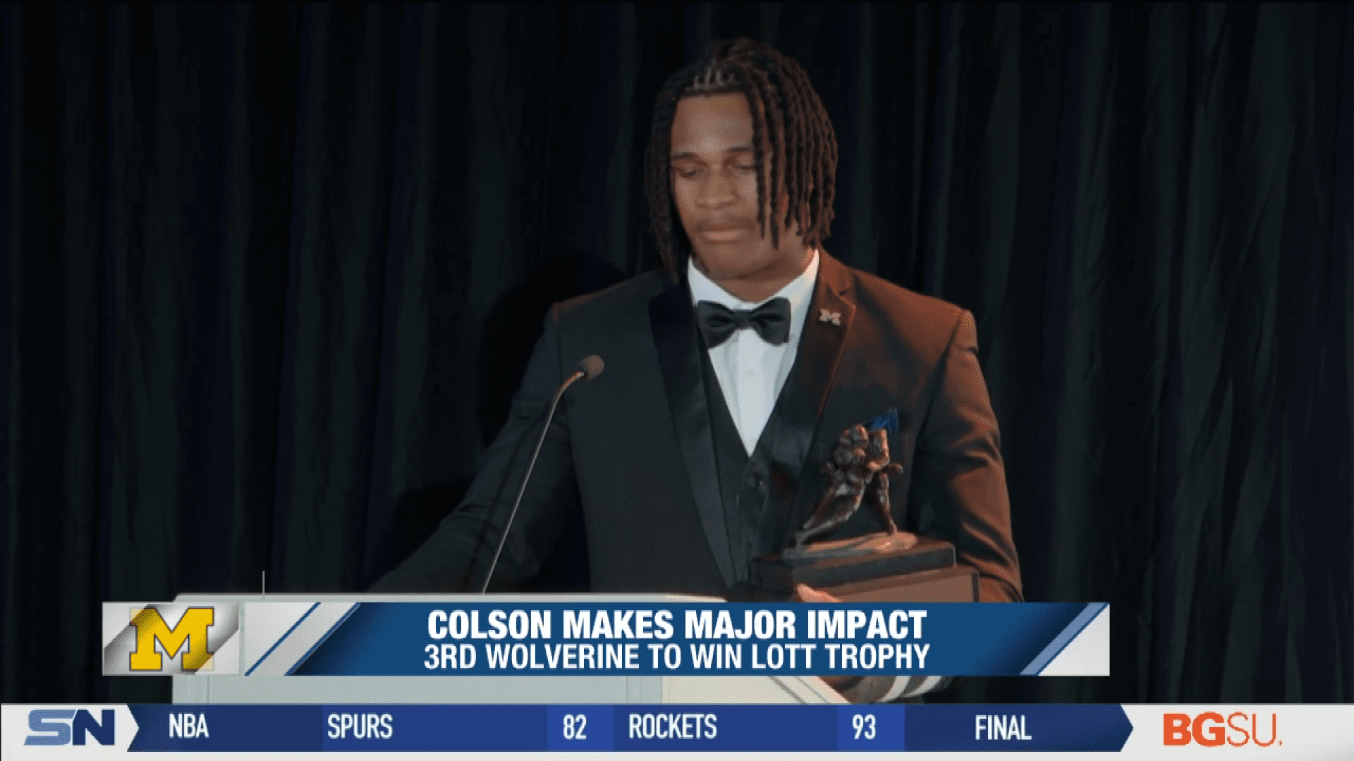 Junior Colson 3rd Wolverine to Win Lott Trophy | BCSN