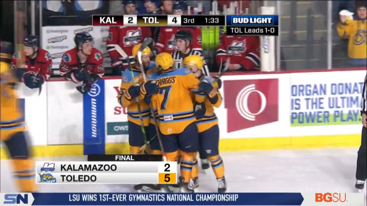 Sam Craggs' Natural Hat Trick Puts the Walleye up 2-0 Against the K ...