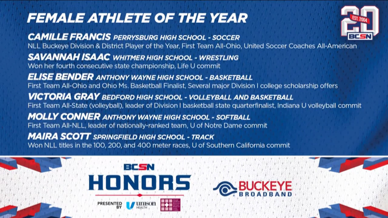 BCSN Honors Female Athlete of the Year Promo | BCSN