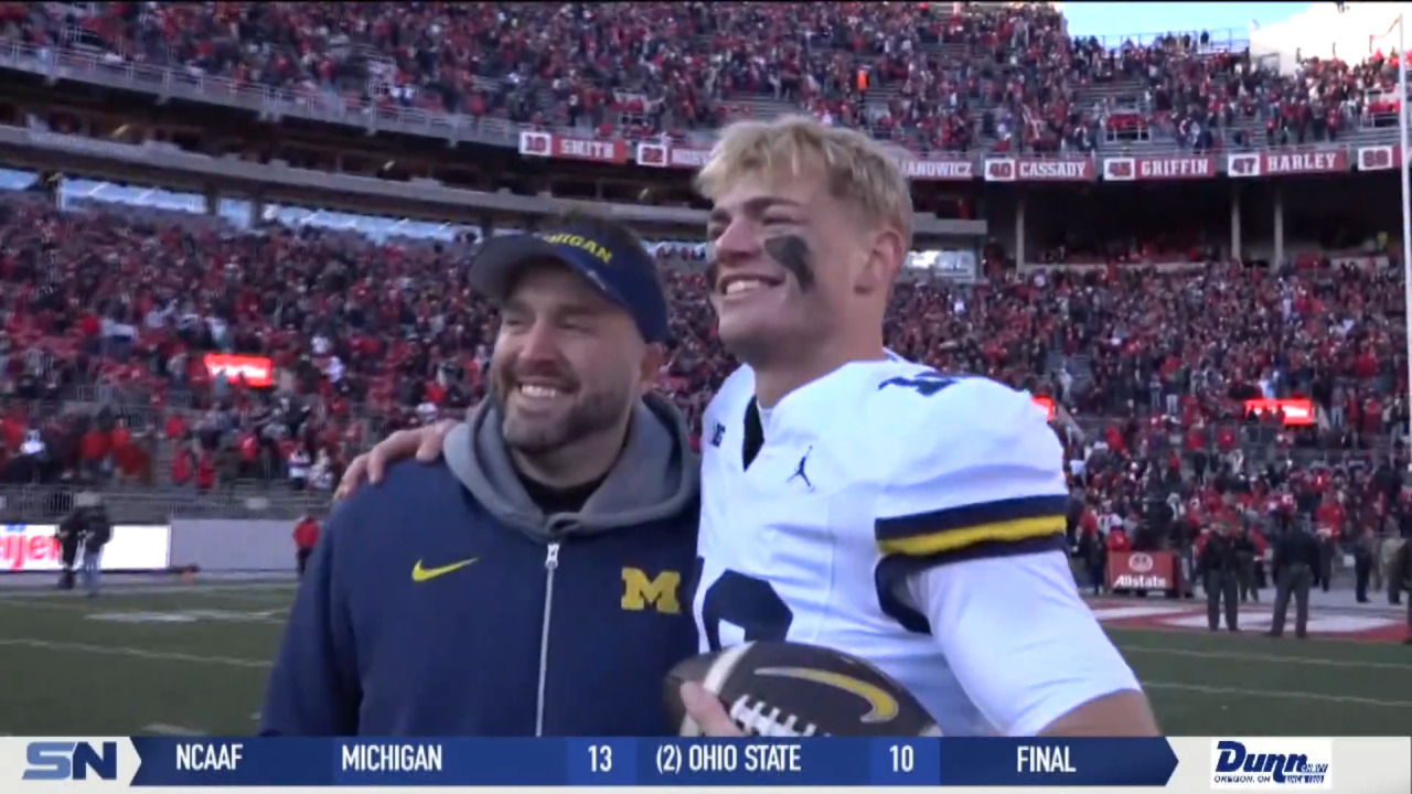 All Smiles From the Wolverines in their Upset Win Over the Buckeyes | BCSN