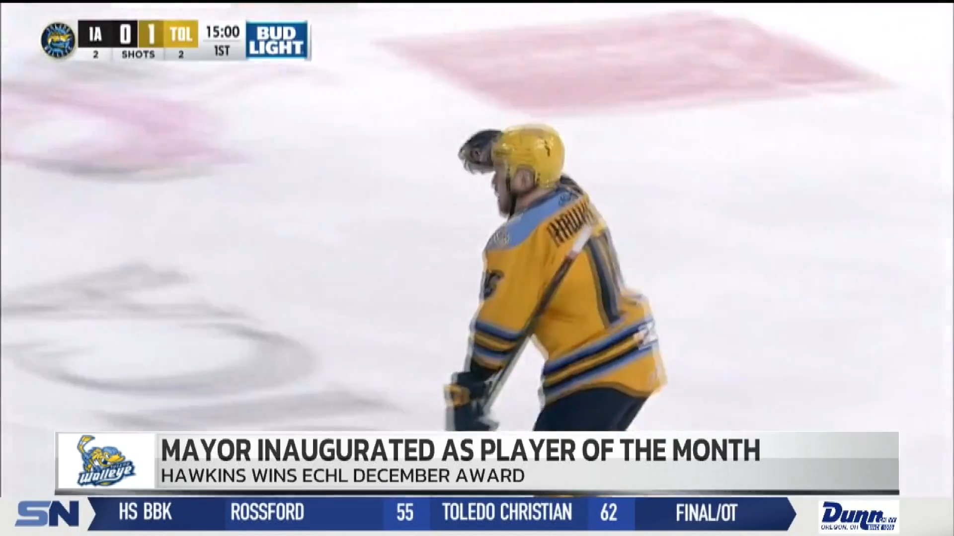 Walleye Captain Brandon Hawkins Named ECHL Player of the Month | BCSN